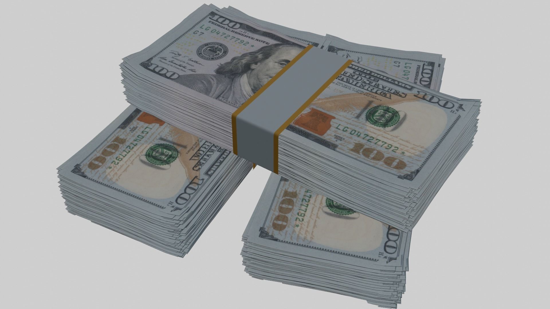 American Dollar Bill Stack 3D model | CGTrader