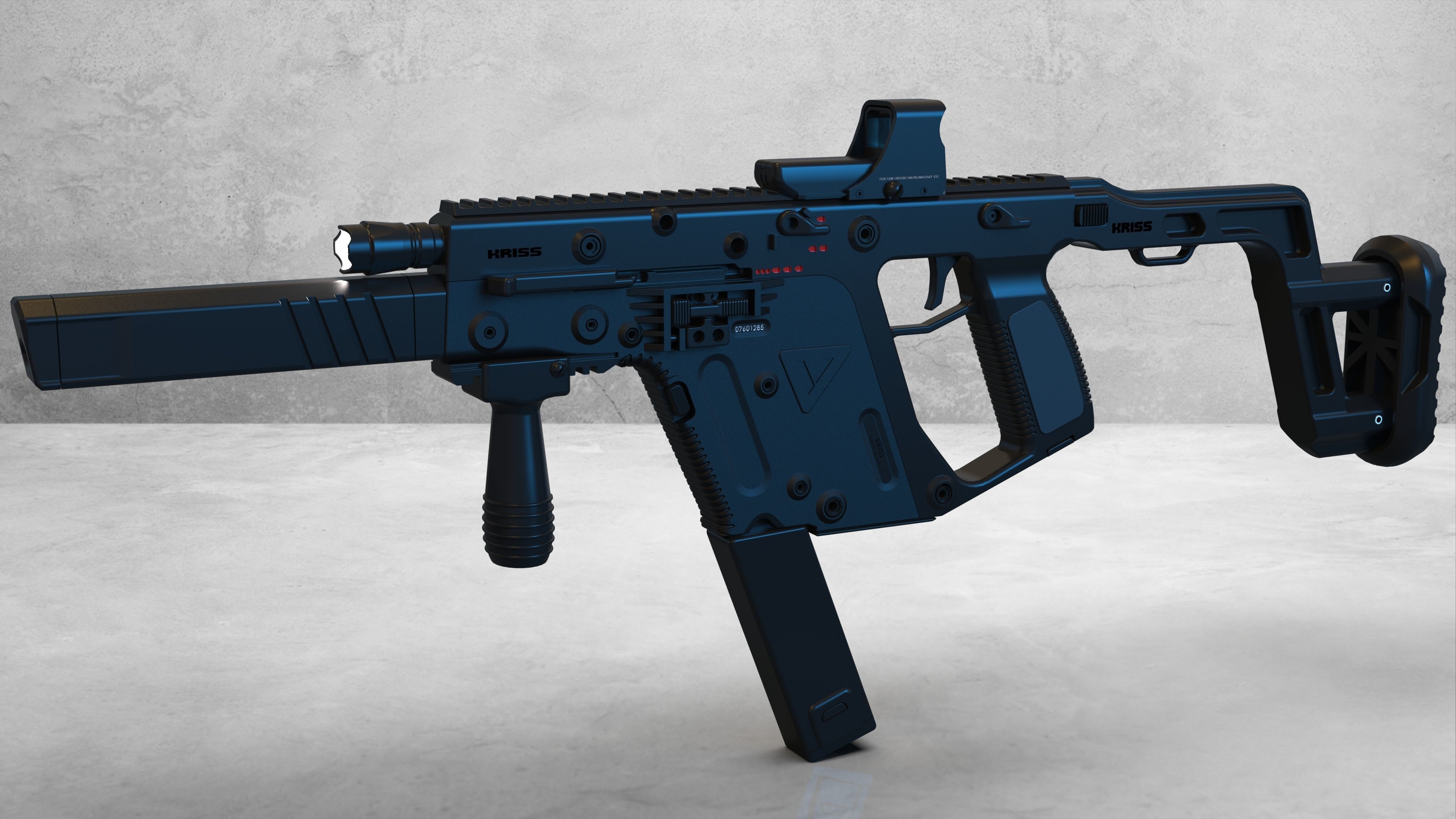 kriss vector suppressor 3D model | CGTrader