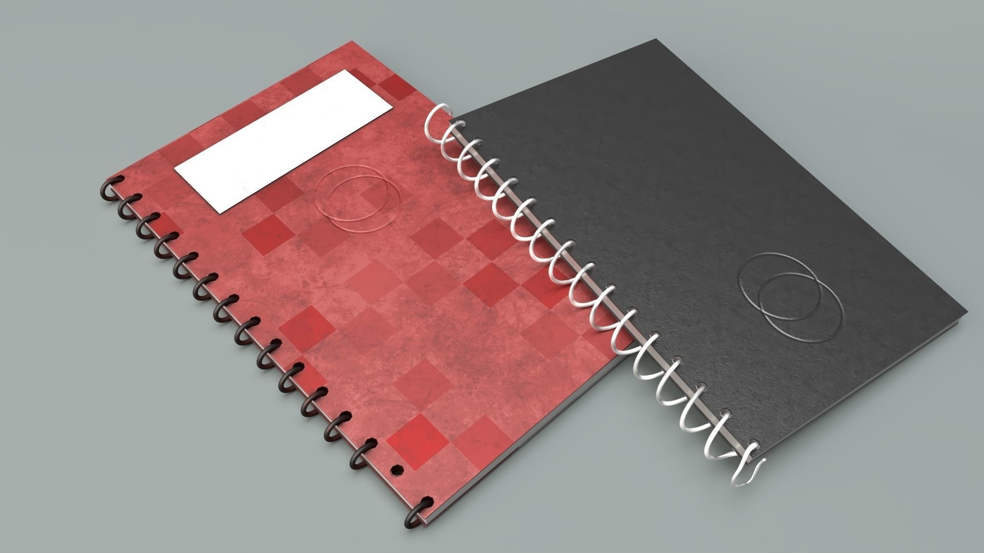 3D model Spiral Sketchbook or Notebook paper sheet PBR Game ready VR ...