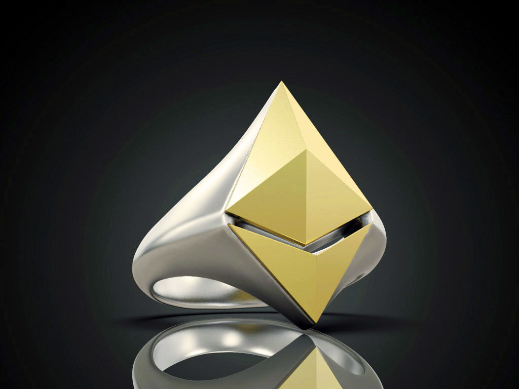 Ethereum crypto nft jewelry ring 3D model 3D printable | CGTrader