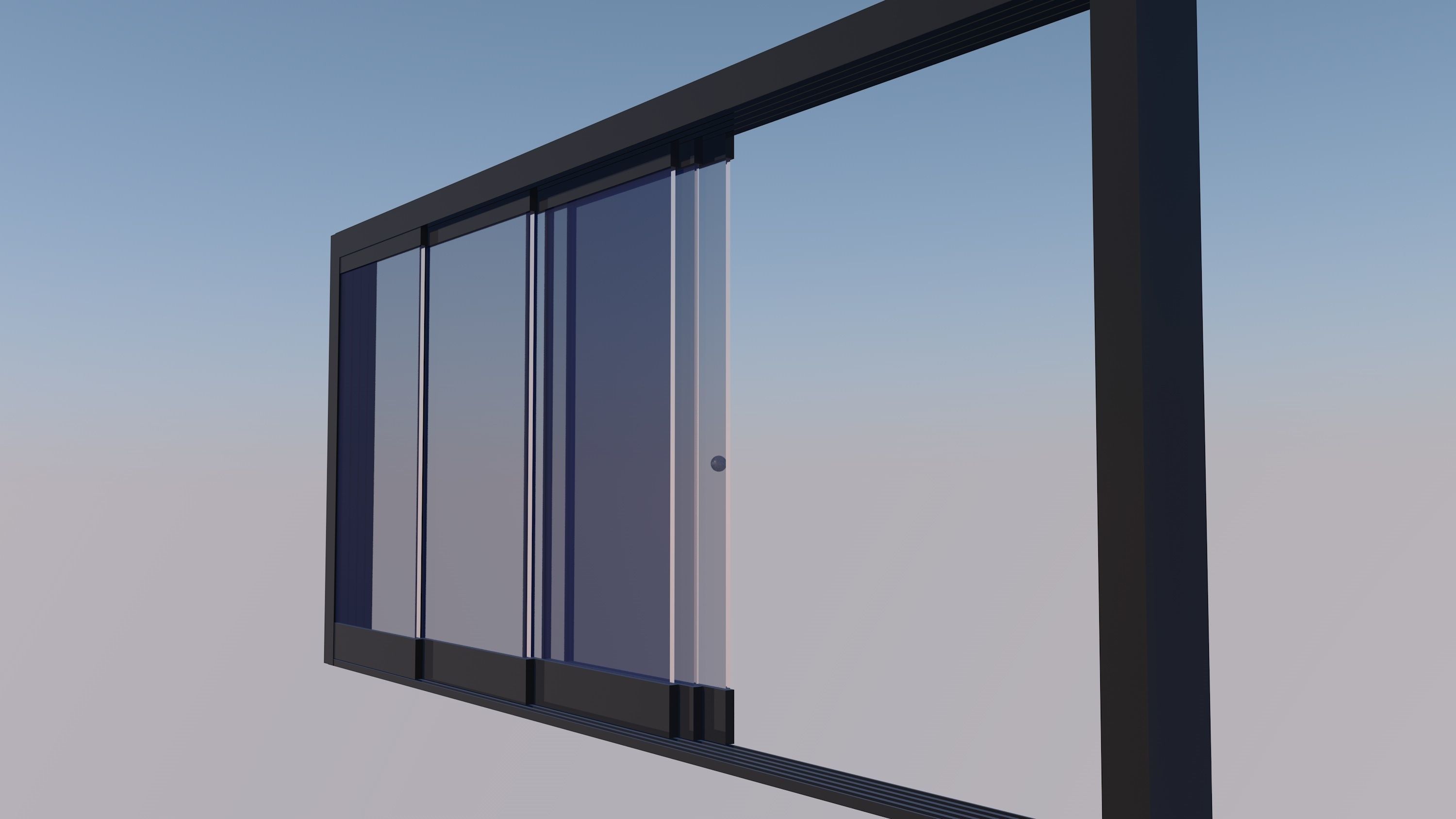 sliding glass door free 3D model | CGTrader