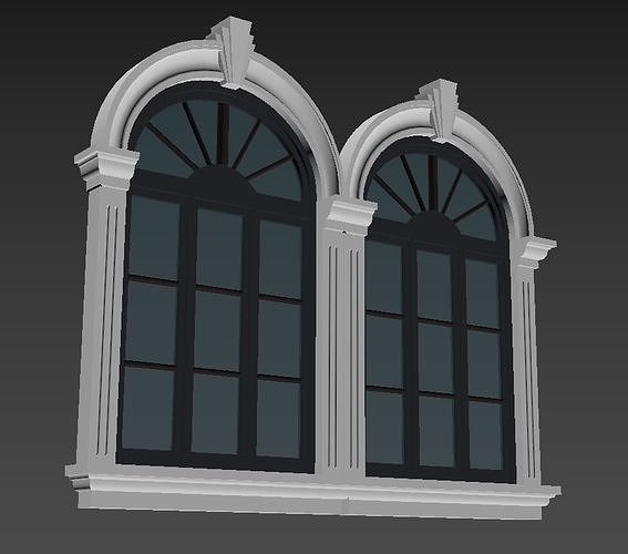 3D model Classical Molding Window VR / AR / low-poly | CGTrader