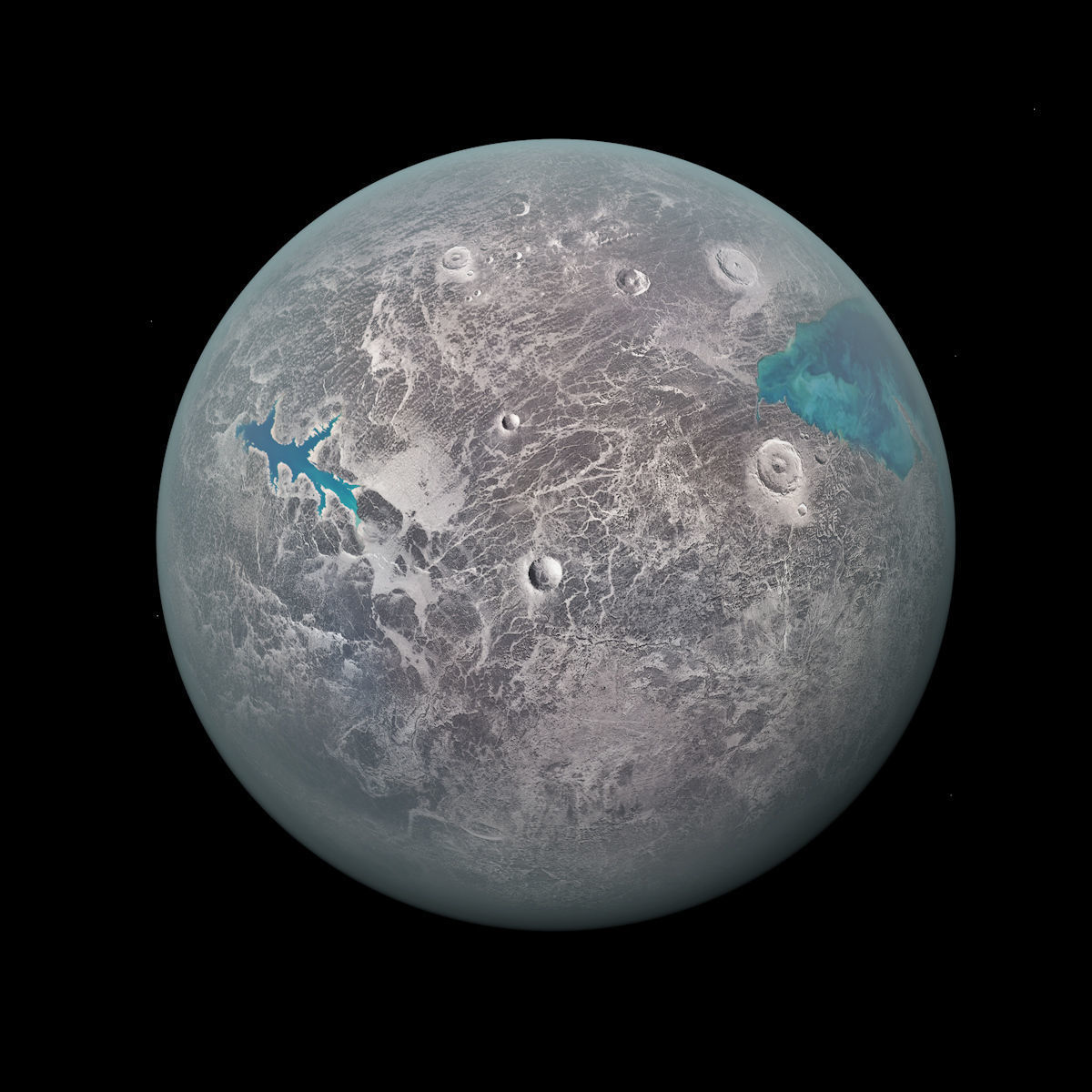 3D model Dwarf Planet with Asteroids - Alien Planet 8k VR / AR / low ...