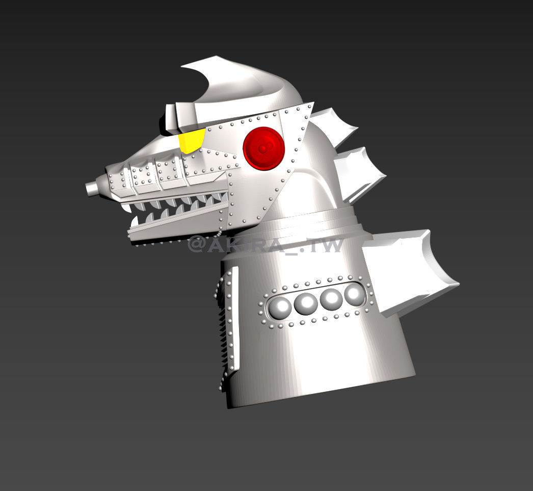 Mechagodzilla 1974 Mecha godzilla head 3D model 3D printable | CGTrader