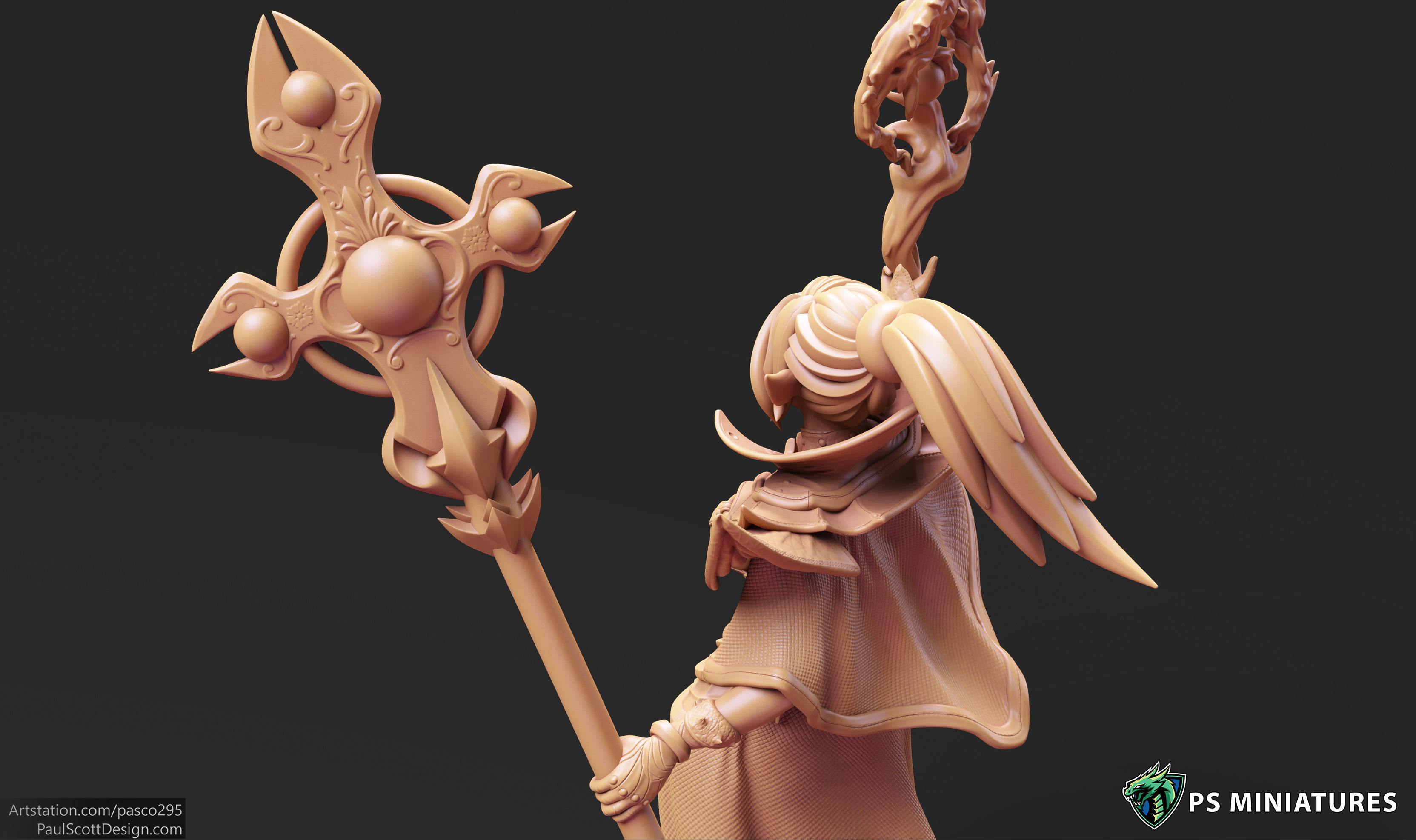 Drow Cleric Pose 1 - 4 Variants and Pinup 3D model 3D printable | CGTrader