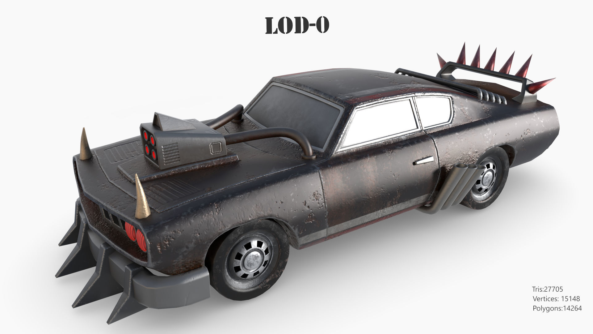3D model Lowpoly Post Apocalyptic Car Sets VR / AR / low-poly | CGTrader