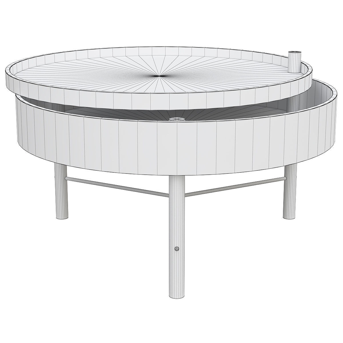 Menu Turning Table Oak 3D model | CGTrader