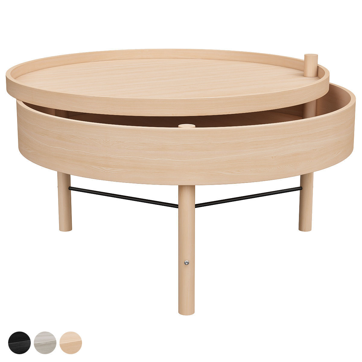Menu Turning Table Oak 3D model | CGTrader
