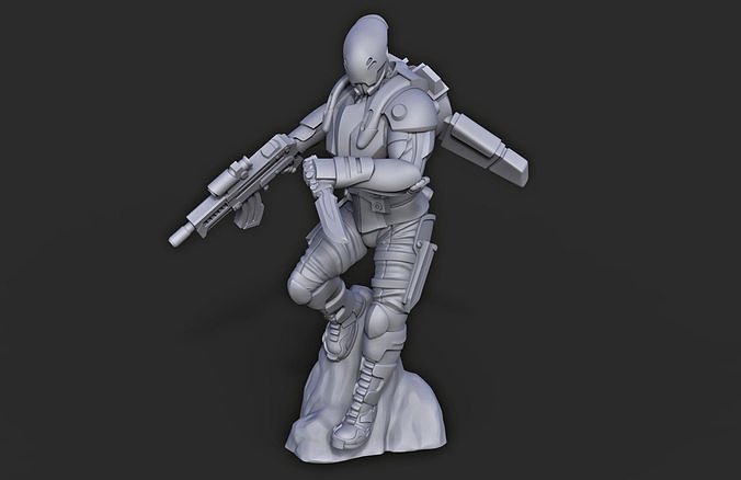 Jetpack soldier miniature - 3D printing 3D model 3D printable | CGTrader