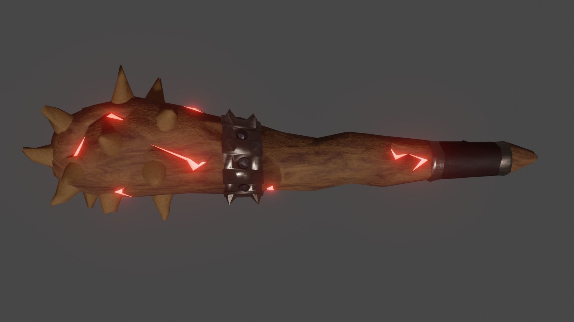 3D model baton spiked weapon with lights VR / AR / low-poly | CGTrader