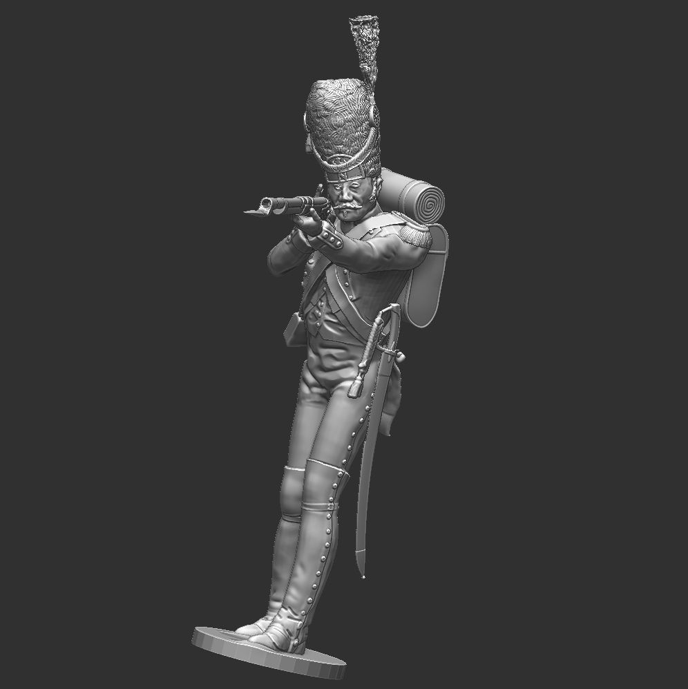 Grenadier standing in shooting position - Napoleonic 3D model 3D ...