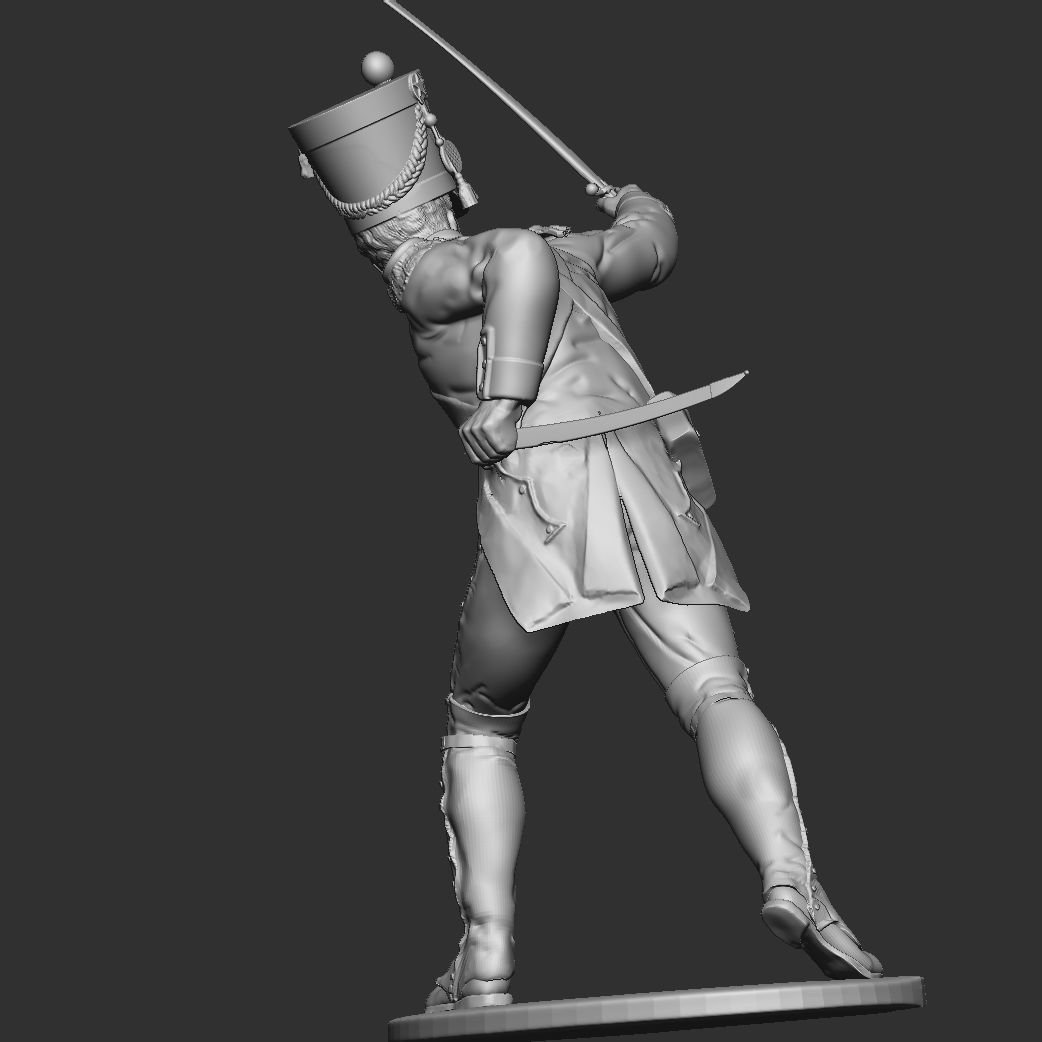 Napoleonic Soldier fighting 3D model 3D printable | CGTrader