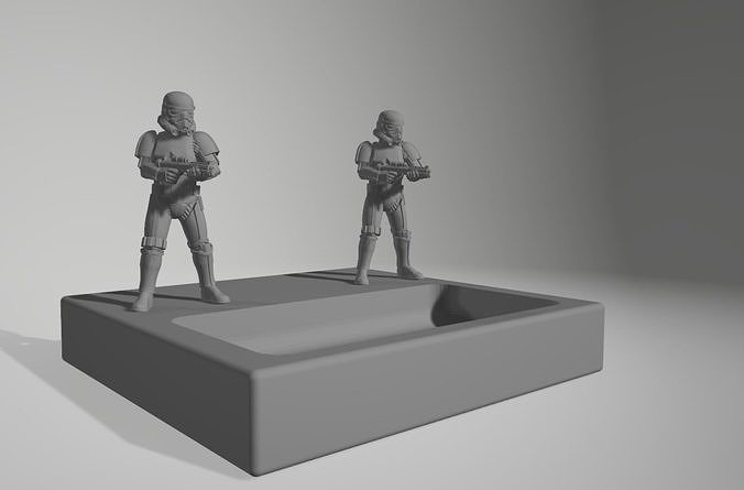 Stormtrooper Desk Tray 3D model 3D printable | CGTrader