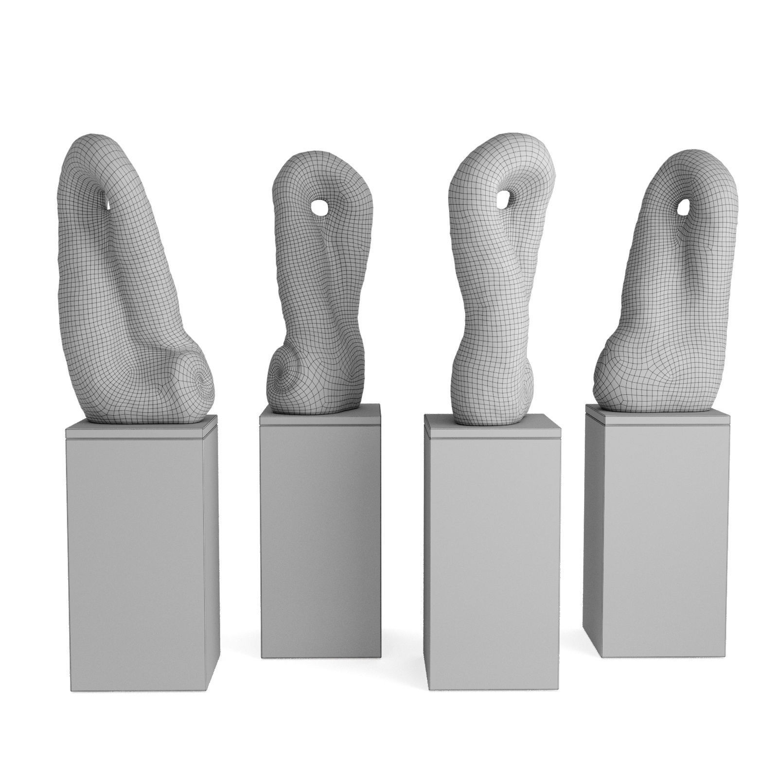 Abstract figure sculpture 3D model | CGTrader