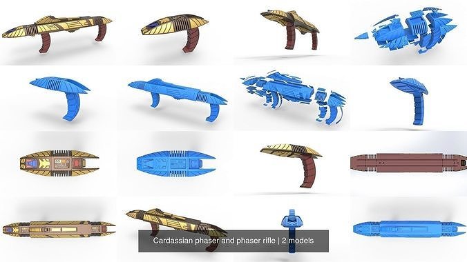 Cardassian phaser and phaser rifle 3D Model Collection | CGTrader