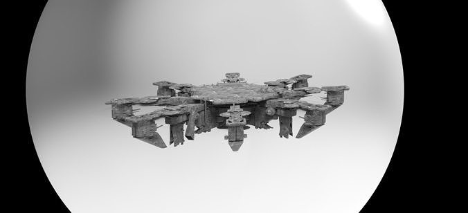 Alien Sci-fi base platforms 6 3D model | CGTrader