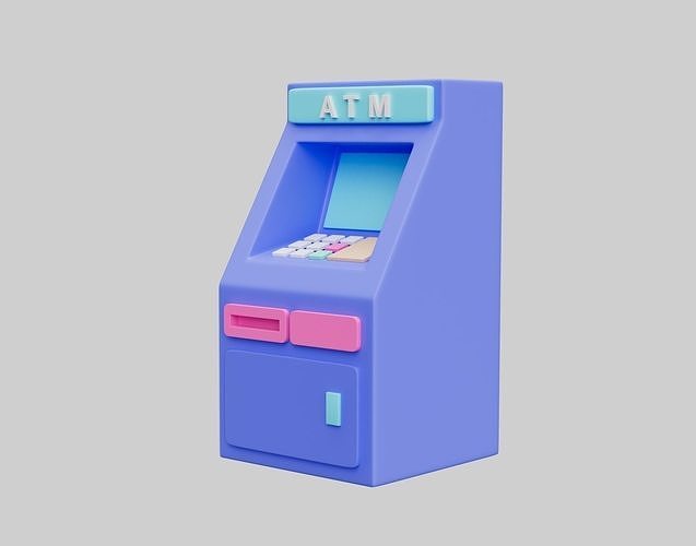 ATM machine Low-poly 3D model 3D model | CGTrader
