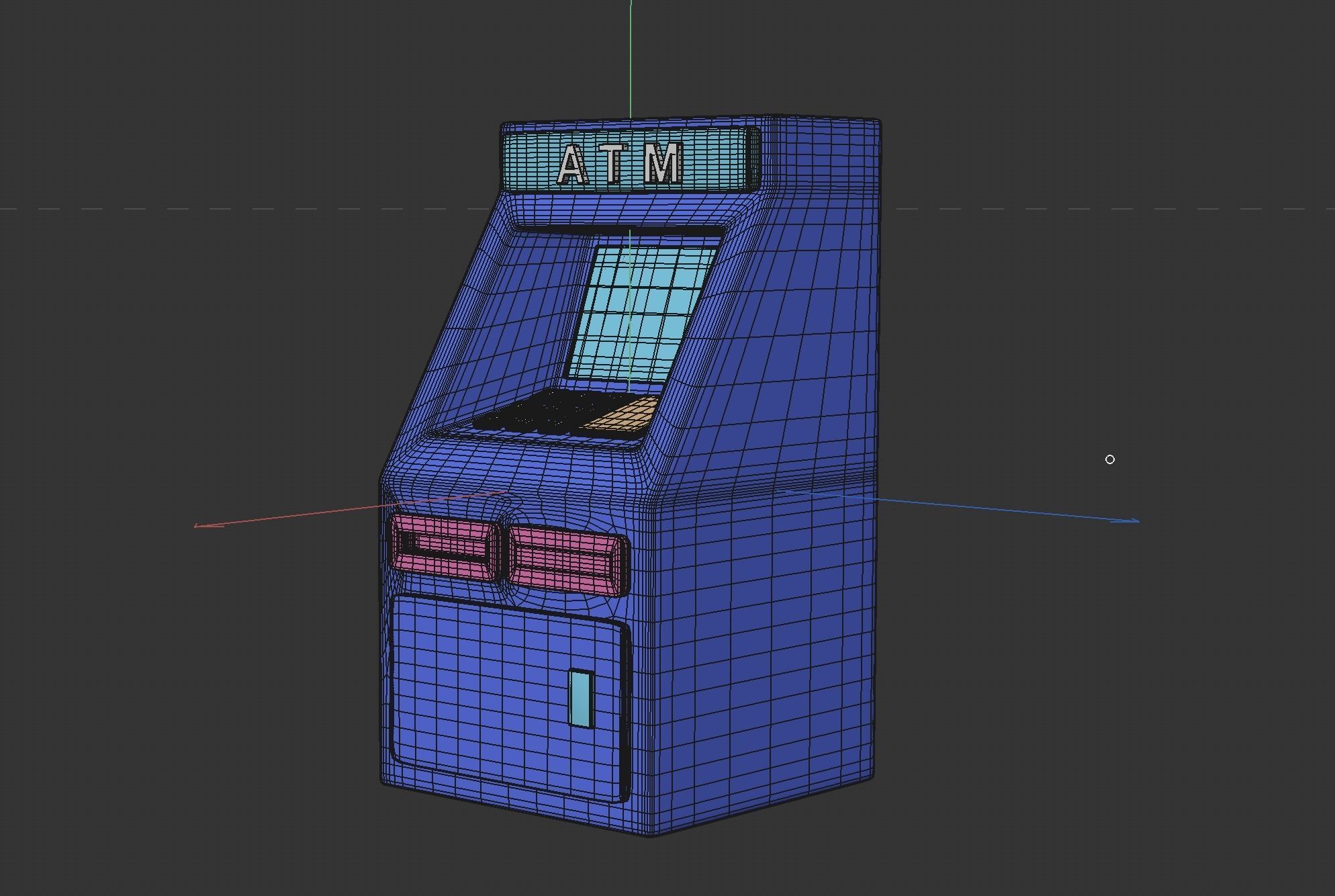 ATM machine Low-poly 3D model 3D model | CGTrader