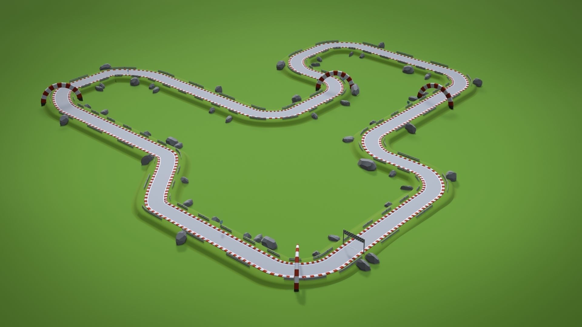 3D model Racing Track Generator VR / AR / low-poly | CGTrader