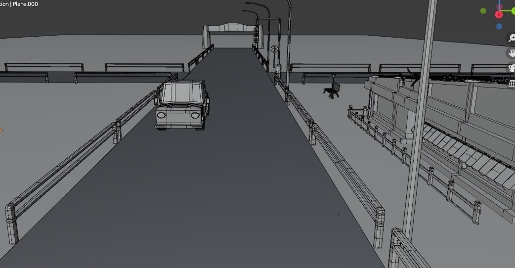 Road night free VR / AR / low-poly 3D model | CGTrader