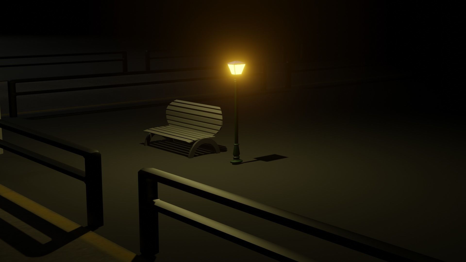 Road night free VR / AR / low-poly 3D model | CGTrader