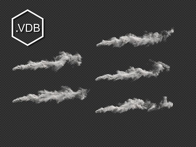 Blown Smokestack Clouds 3D model | CGTrader