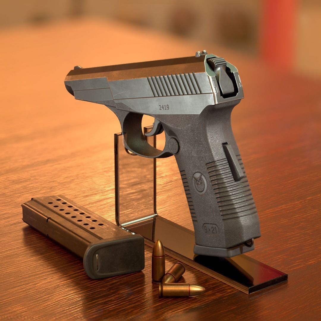 3D model SR-1 Vector Gyurza Pistol Game-Ready PBR Low-Poly VR / AR ...