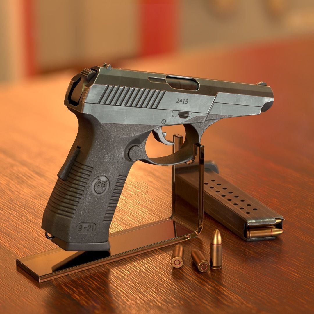 3D model SR-1 Vector Gyurza Pistol Game-Ready PBR Low-Poly VR / AR ...