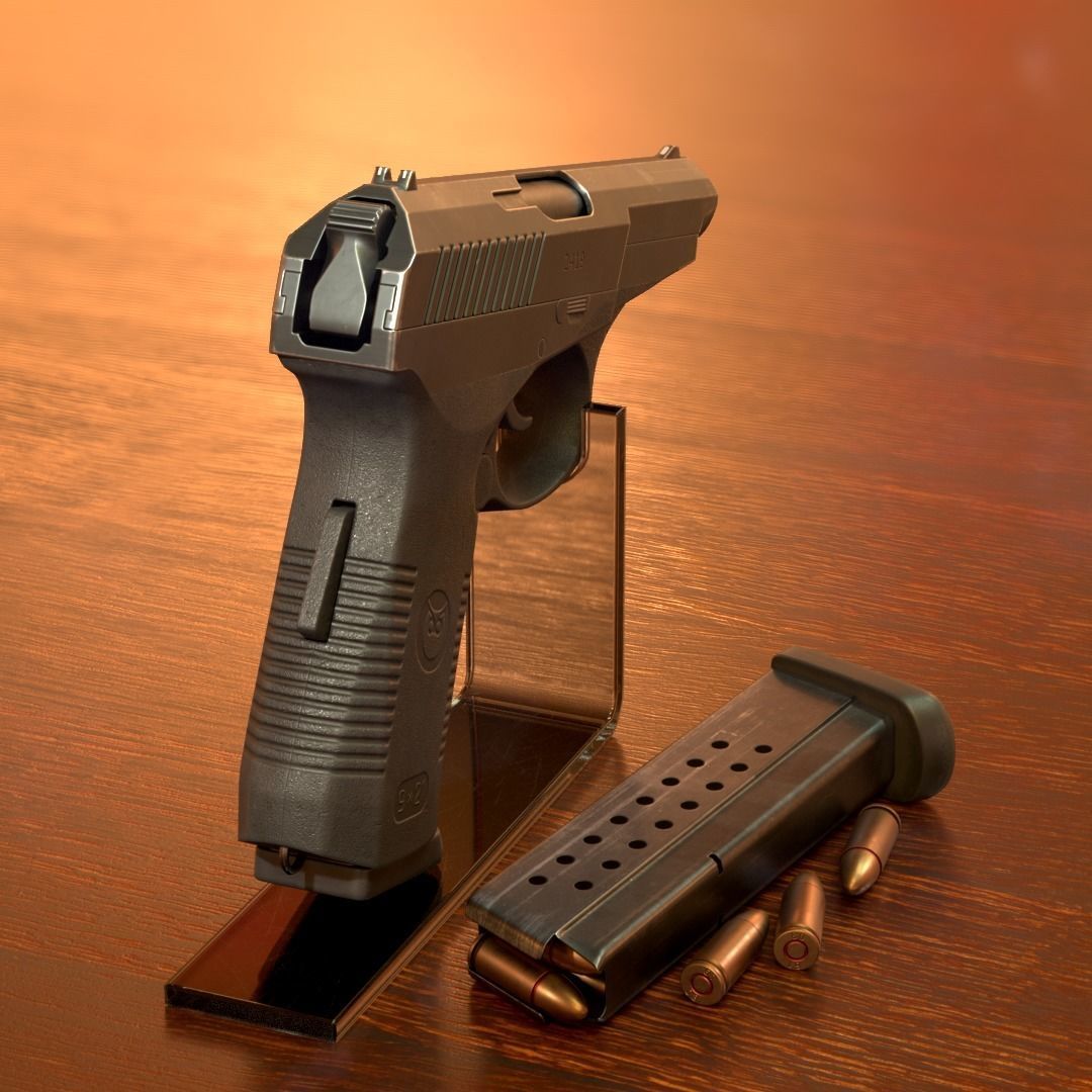 3D model SR-1 Vector Gyurza Pistol Game-Ready PBR Low-Poly VR / AR ...