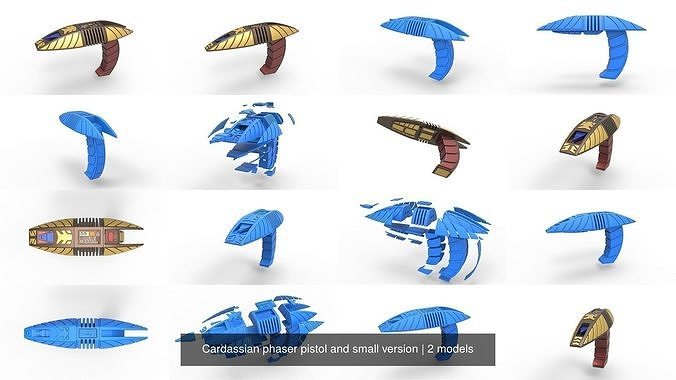 Cardassian phaser pistol and small version 3D Model Collection | CGTrader