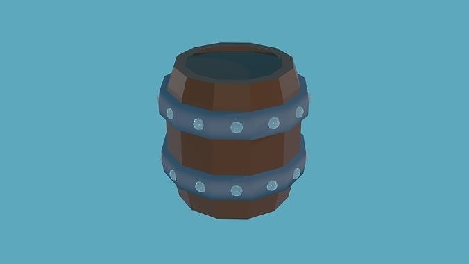 3D model One piece barrel VR / AR / low-poly | CGTrader