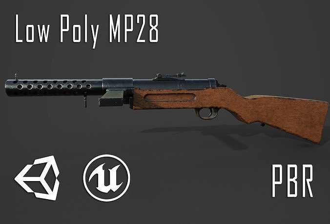 3D model Lowpoly Mp28 AR VR VR / AR / low-poly | CGTrader