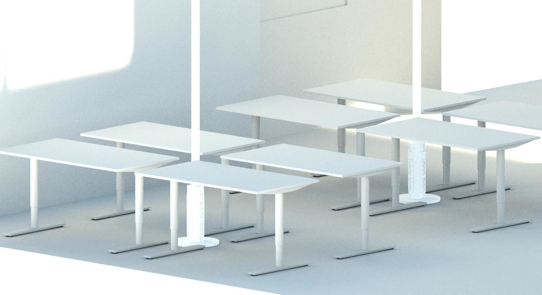Revit - Office table 3D model | CGTrader