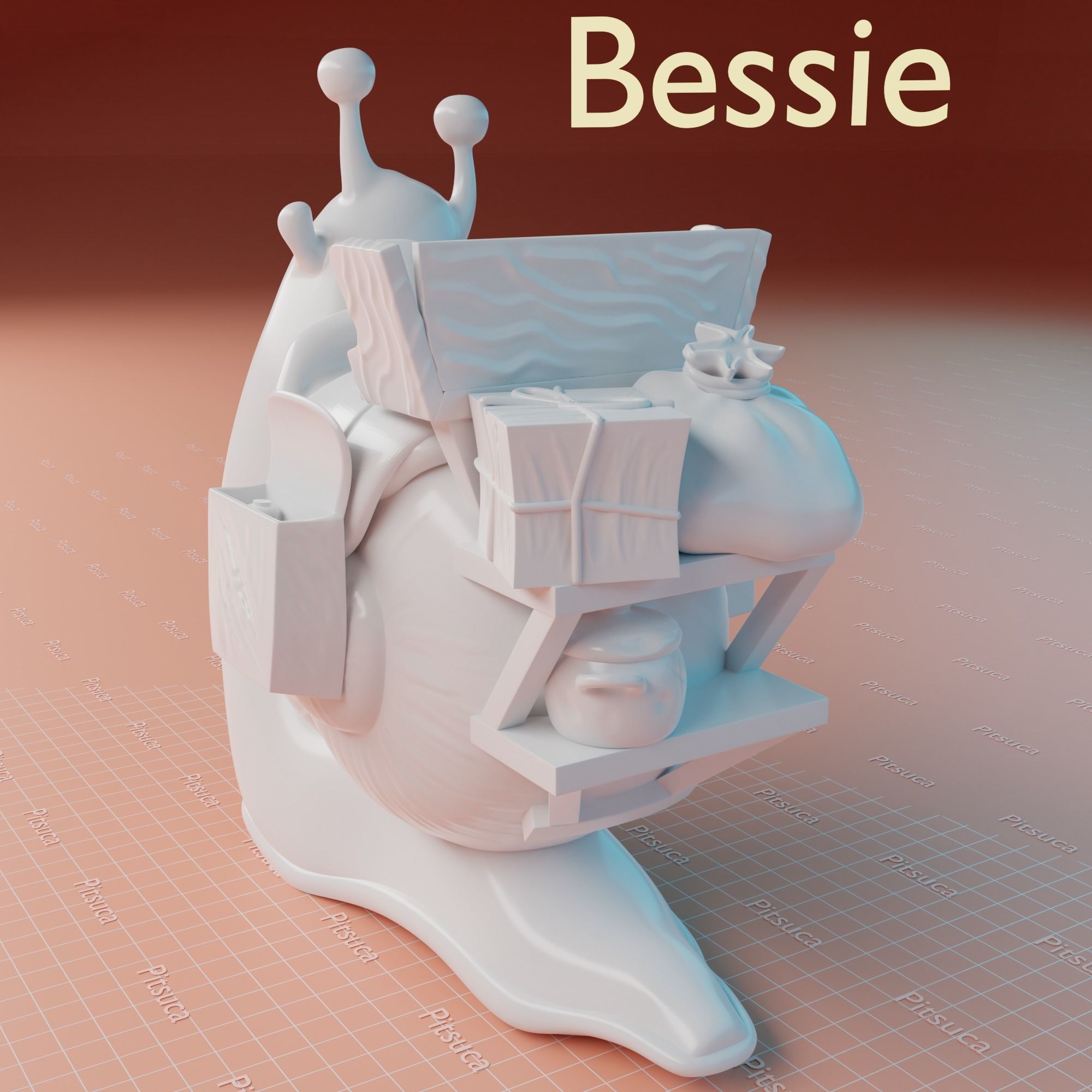 Bessie the snail from Amphibia 3D model 3D printable | CGTrader