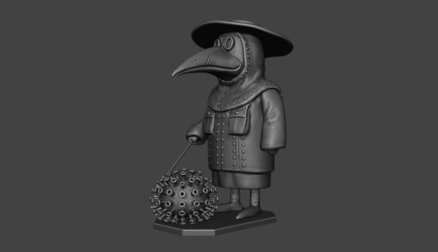 Plague doctor 3D model 3D printable | CGTrader