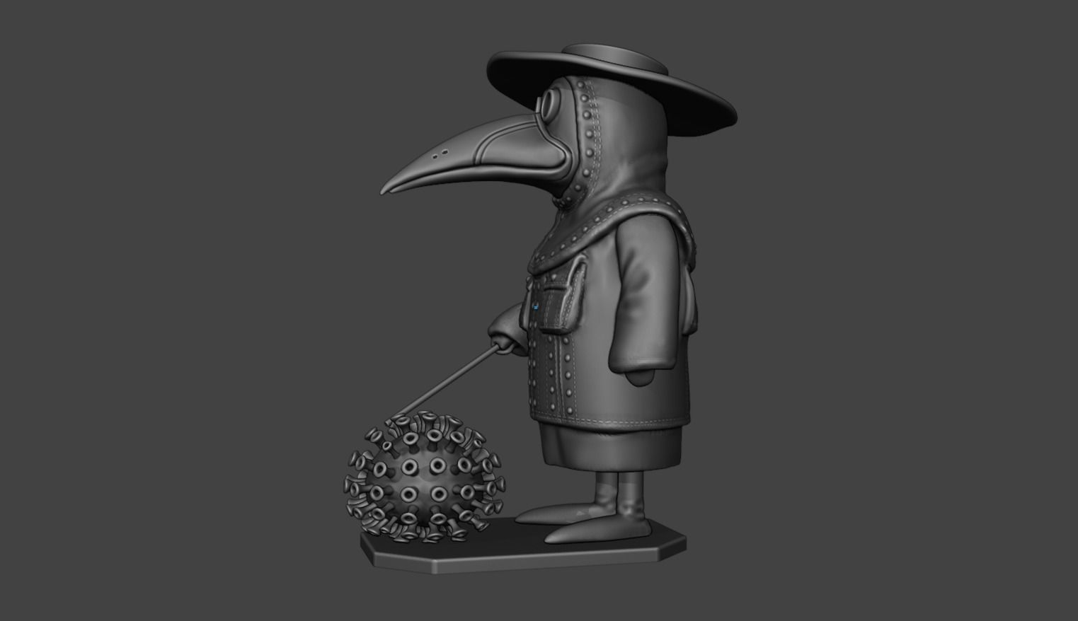 Plague doctor 3D model 3D printable | CGTrader