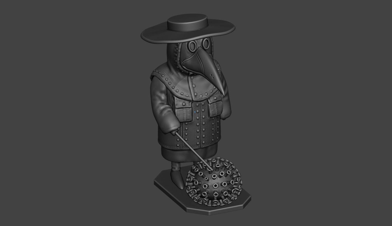 Plague doctor 3D model 3D printable | CGTrader