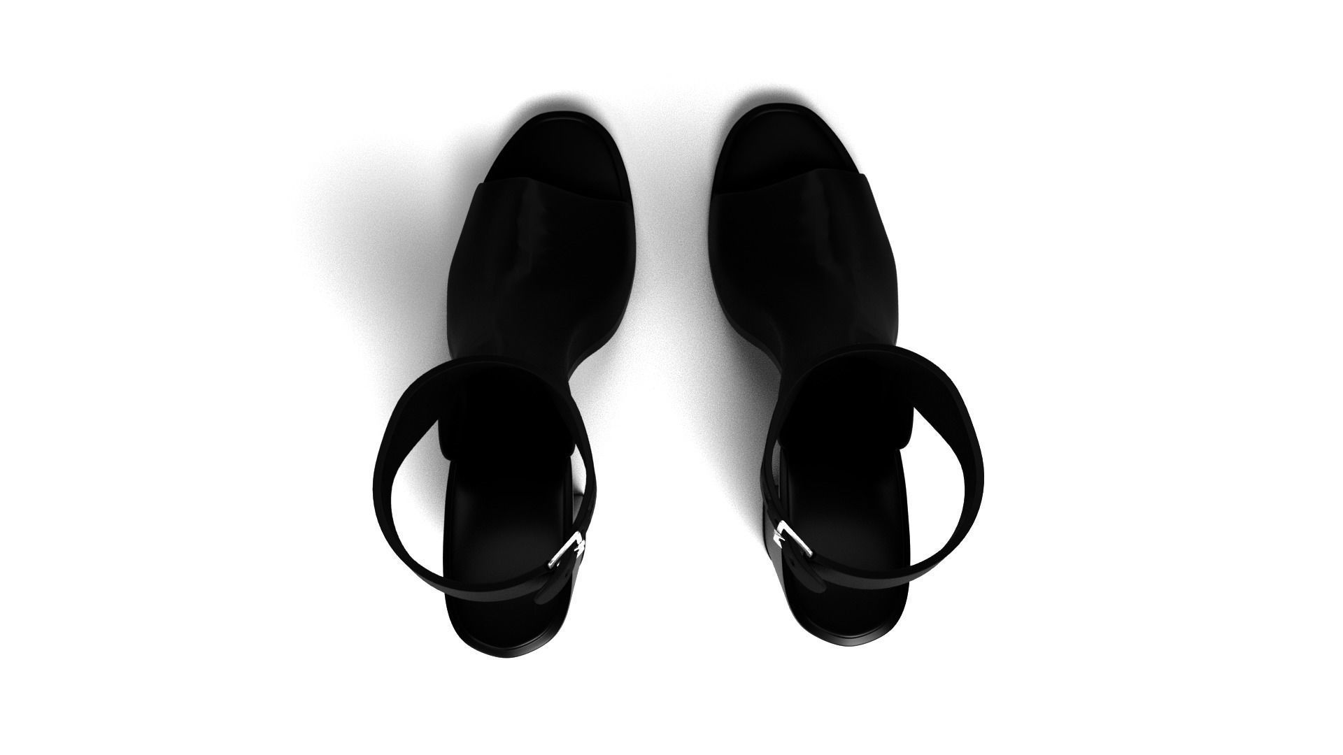 Peep Toe Heel Women 3D model | CGTrader