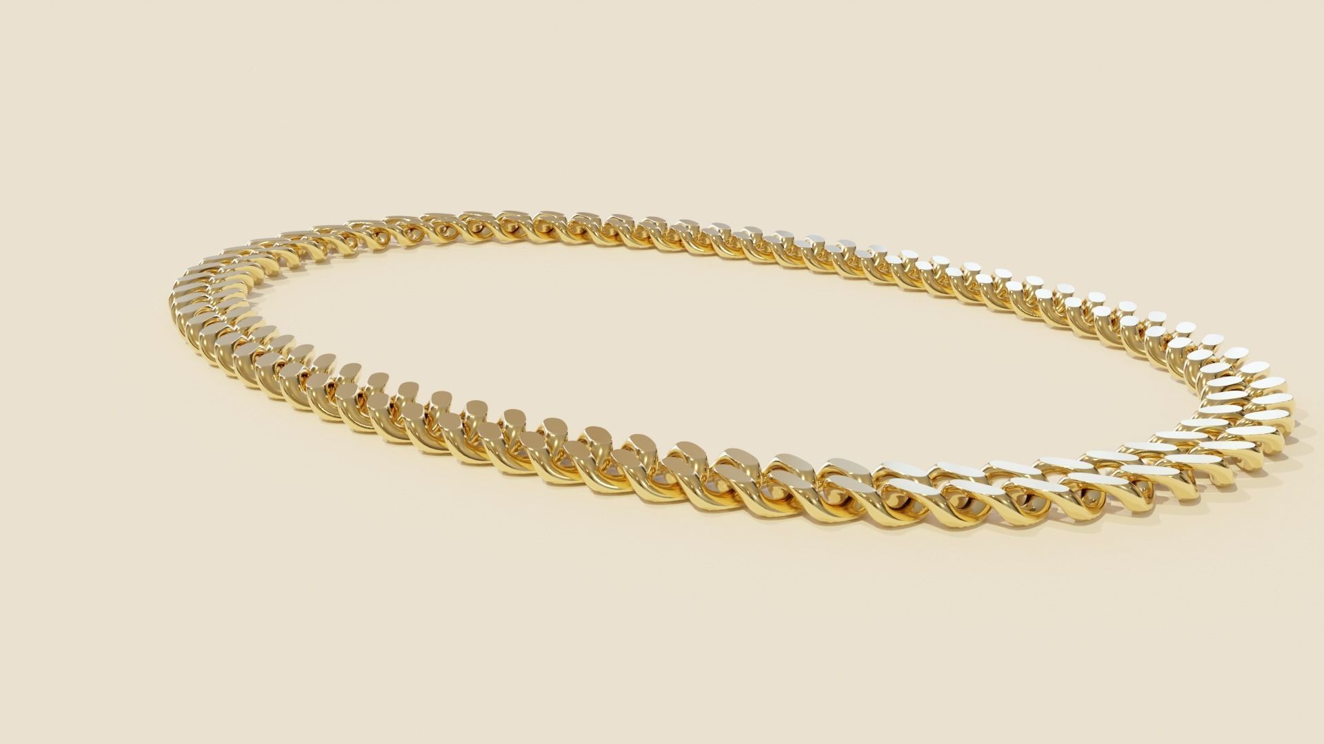 Cuban Link Chain free 3D model rigged | CGTrader