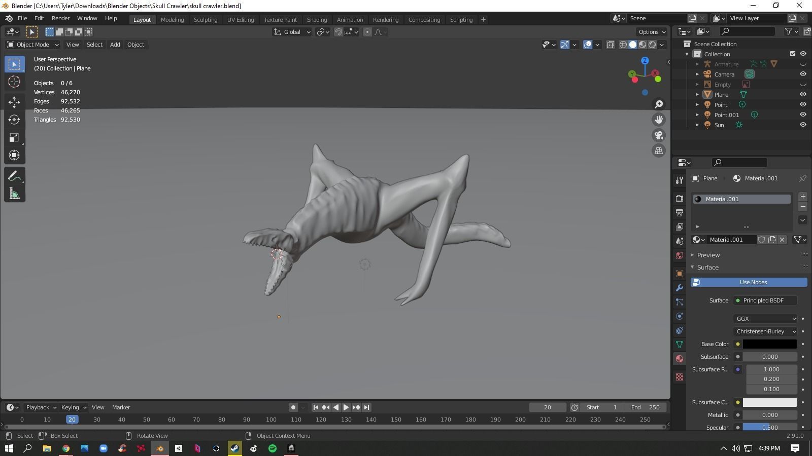 3D model Skull Crawler From King Kong VR / AR / low-poly | CGTrader
