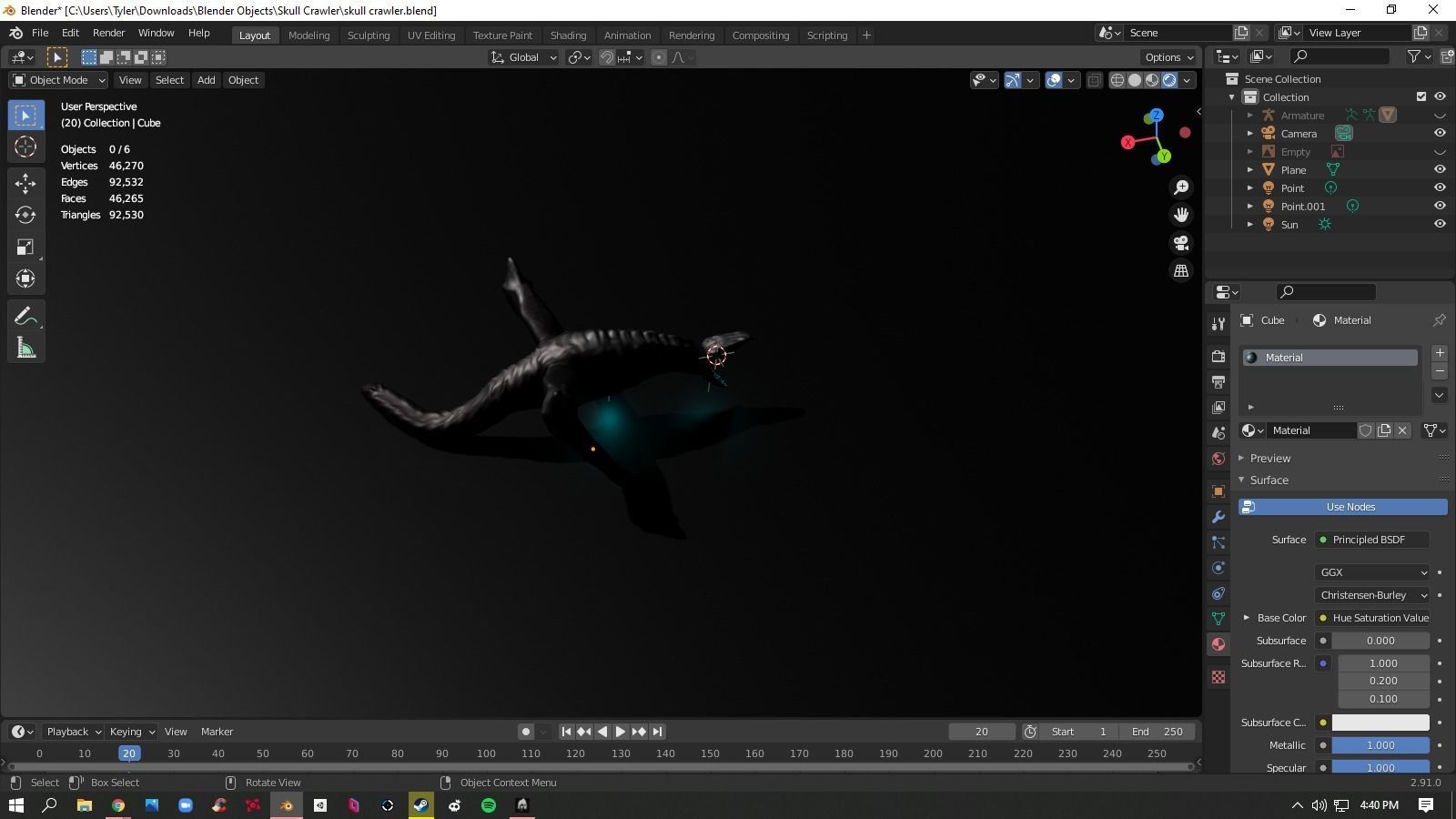 3D model Skull Crawler From King Kong VR / AR / low-poly | CGTrader