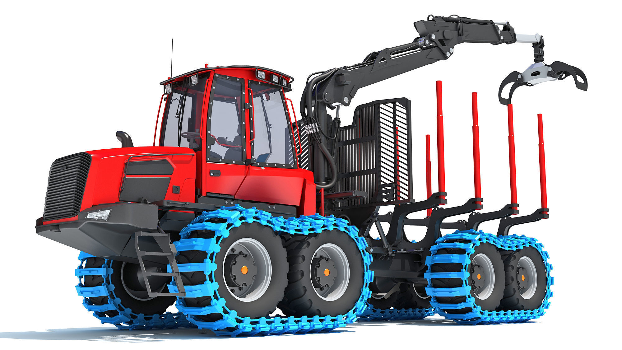 Forestry Forwarder Tractor 3D model | CGTrader