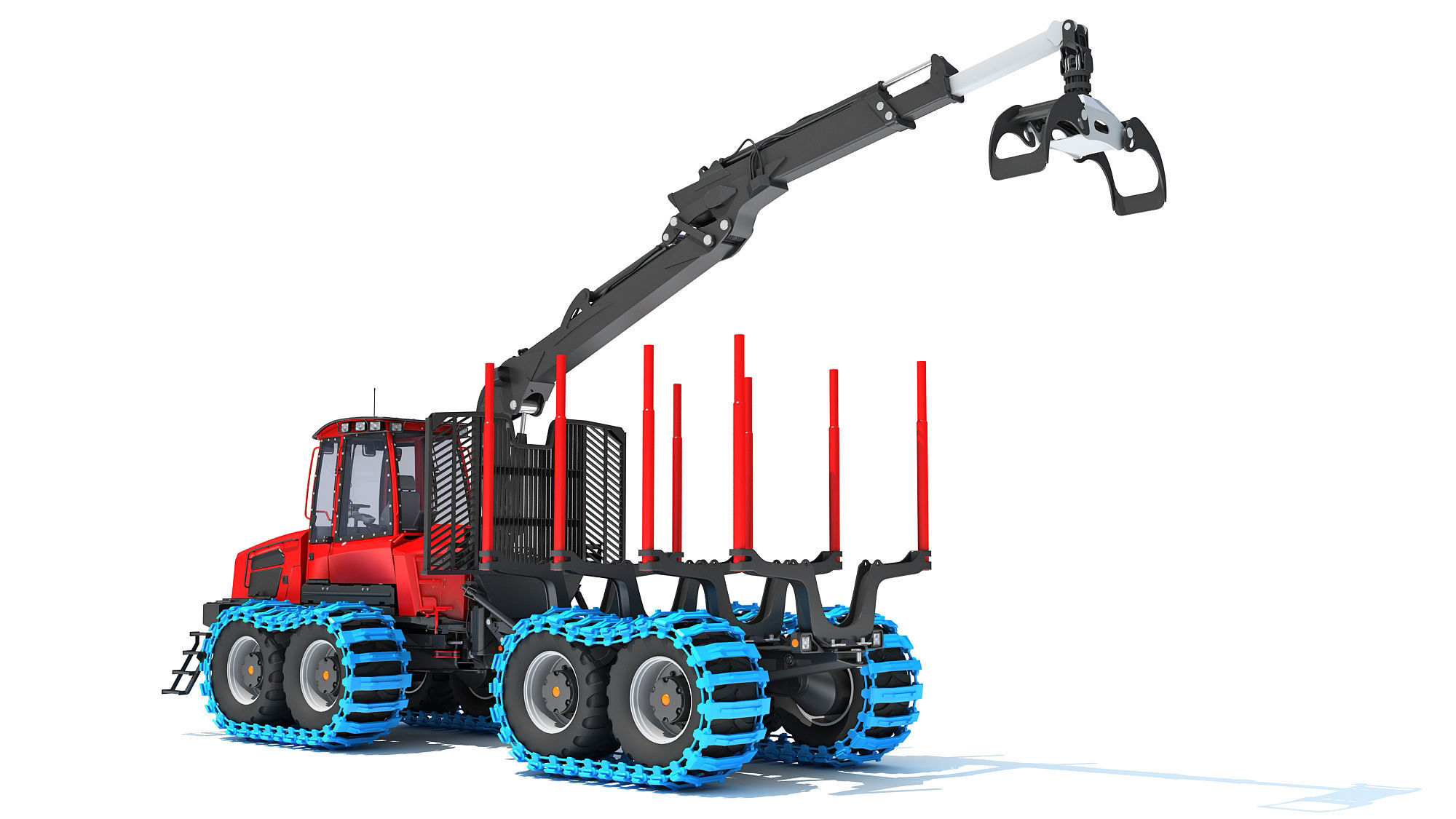 Forestry Forwarder Tractor 3D model | CGTrader
