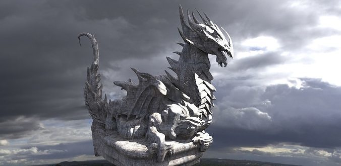 Classical Drake Design Statue Viking Style 3D model | CGTrader