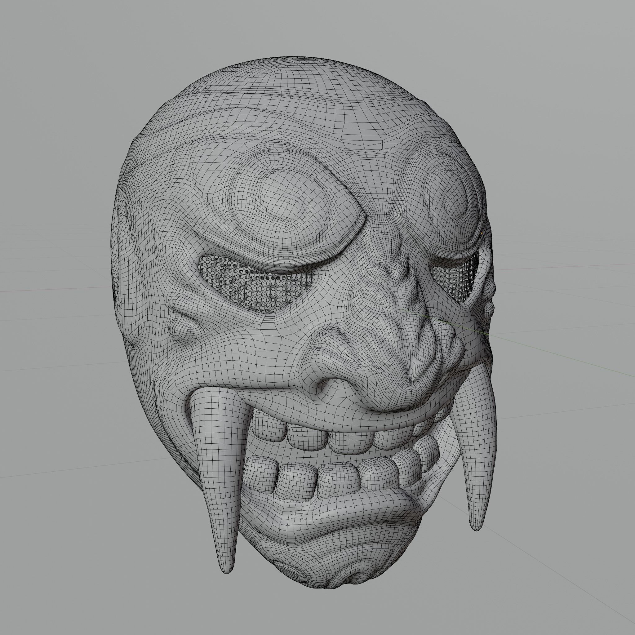 Samurai mask 3D model | CGTrader