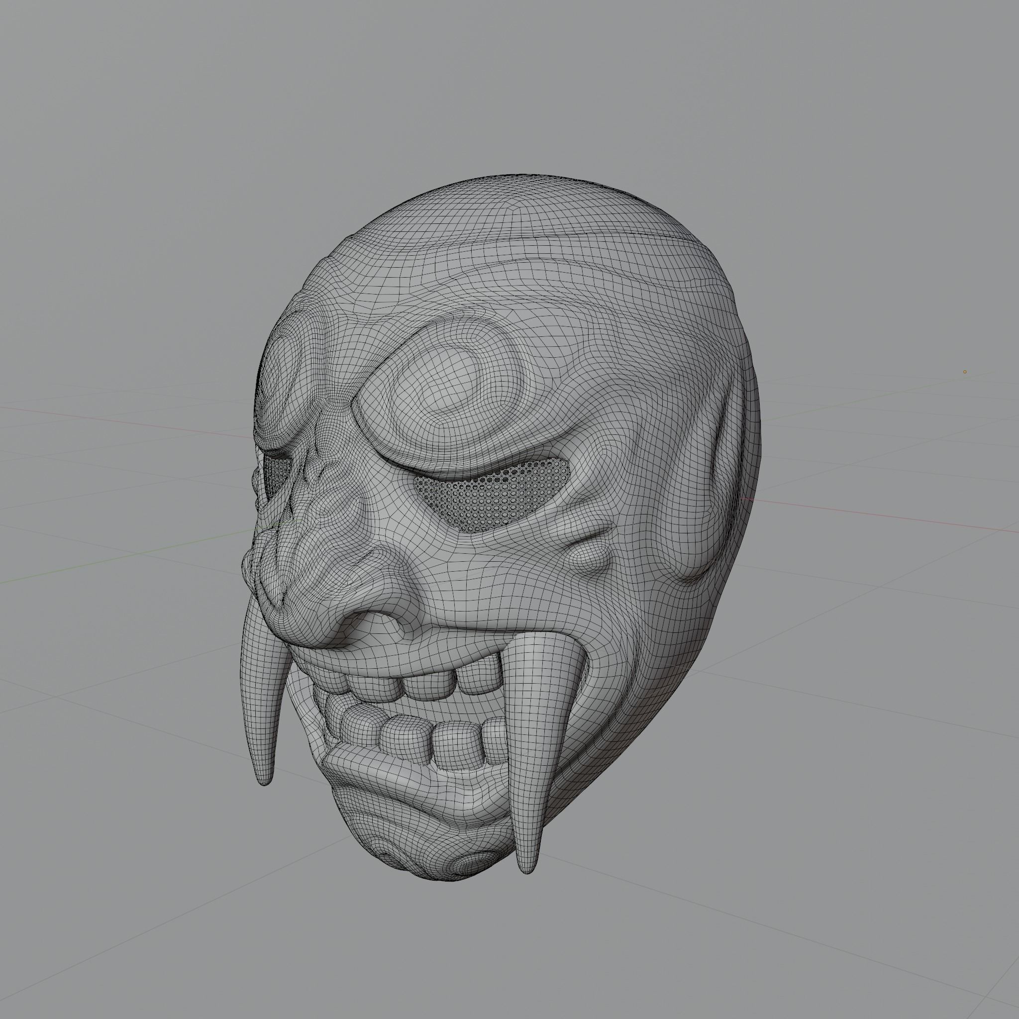 Samurai mask 3D model | CGTrader