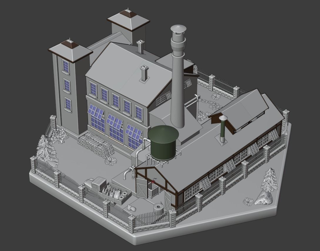 Textile Factory 3D model | CGTrader