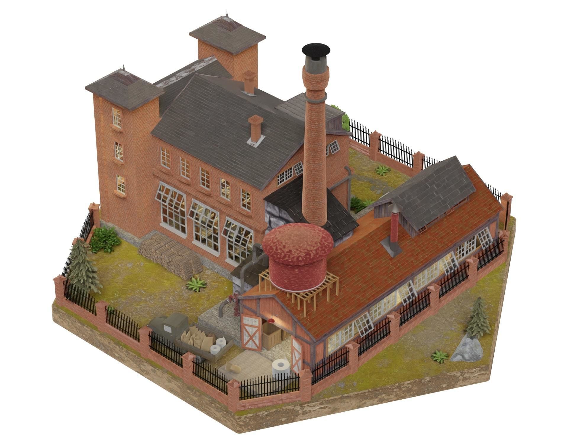 Textile Factory 3D model | CGTrader