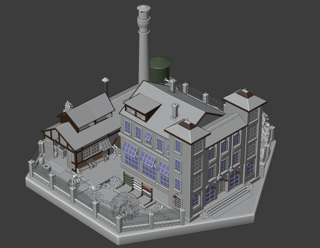 Textile Factory 3D model | CGTrader
