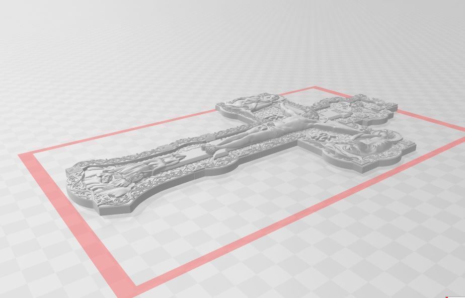 cross with crucifix 3D model 3D printable | CGTrader